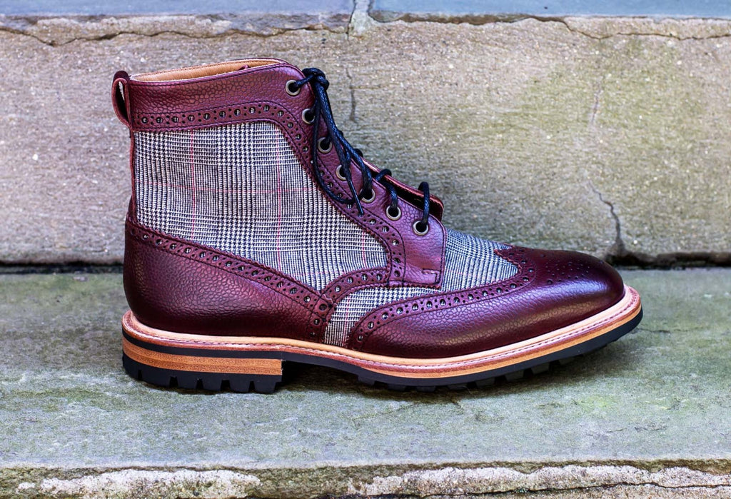 LEATHER-FLANNEL COUNTRY STYLE BOOTS – Correspondent Shoes Store